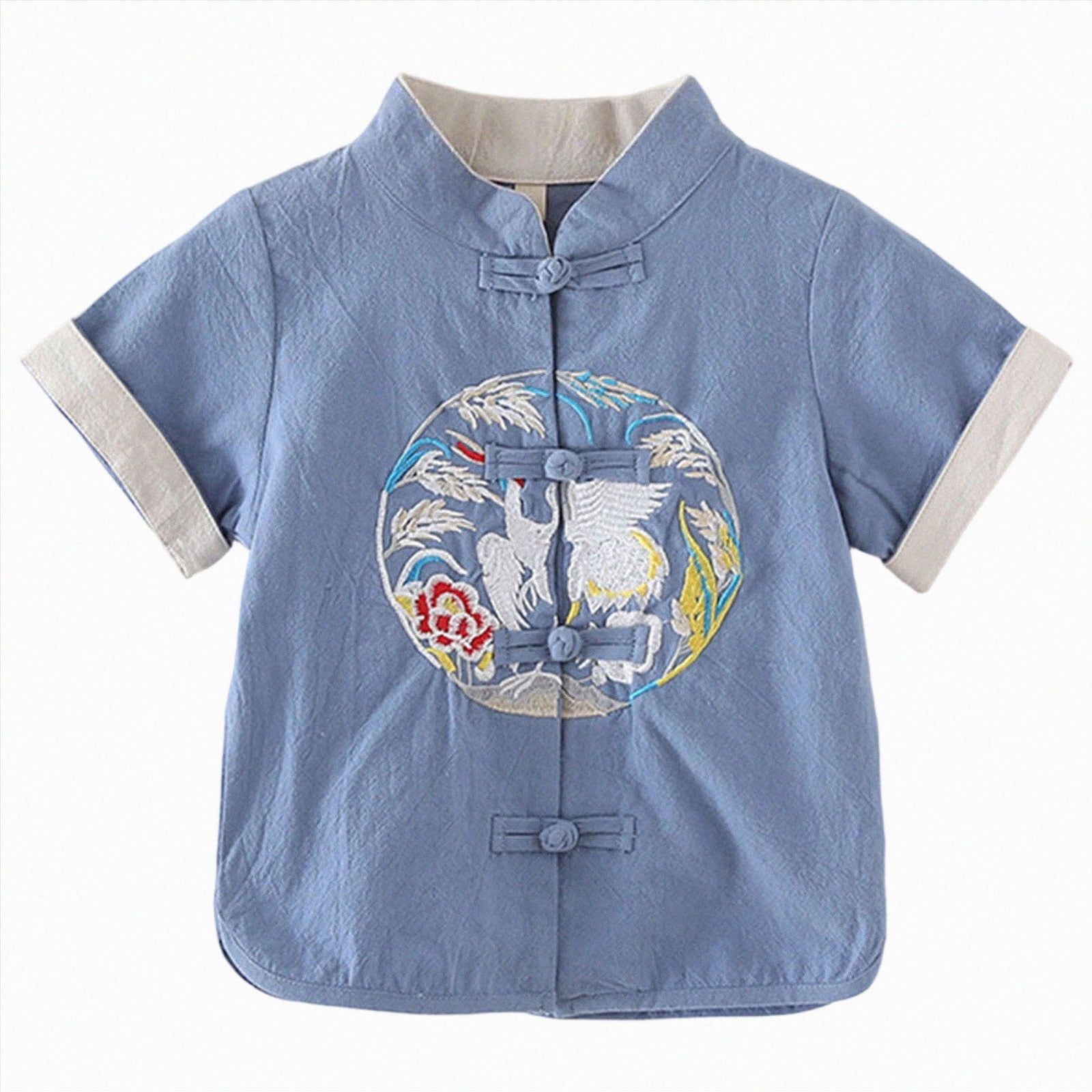 Linfrsh Newborn Clothes Boy Boys Tang Jacket Chinese Traditional(Blue,6 ...