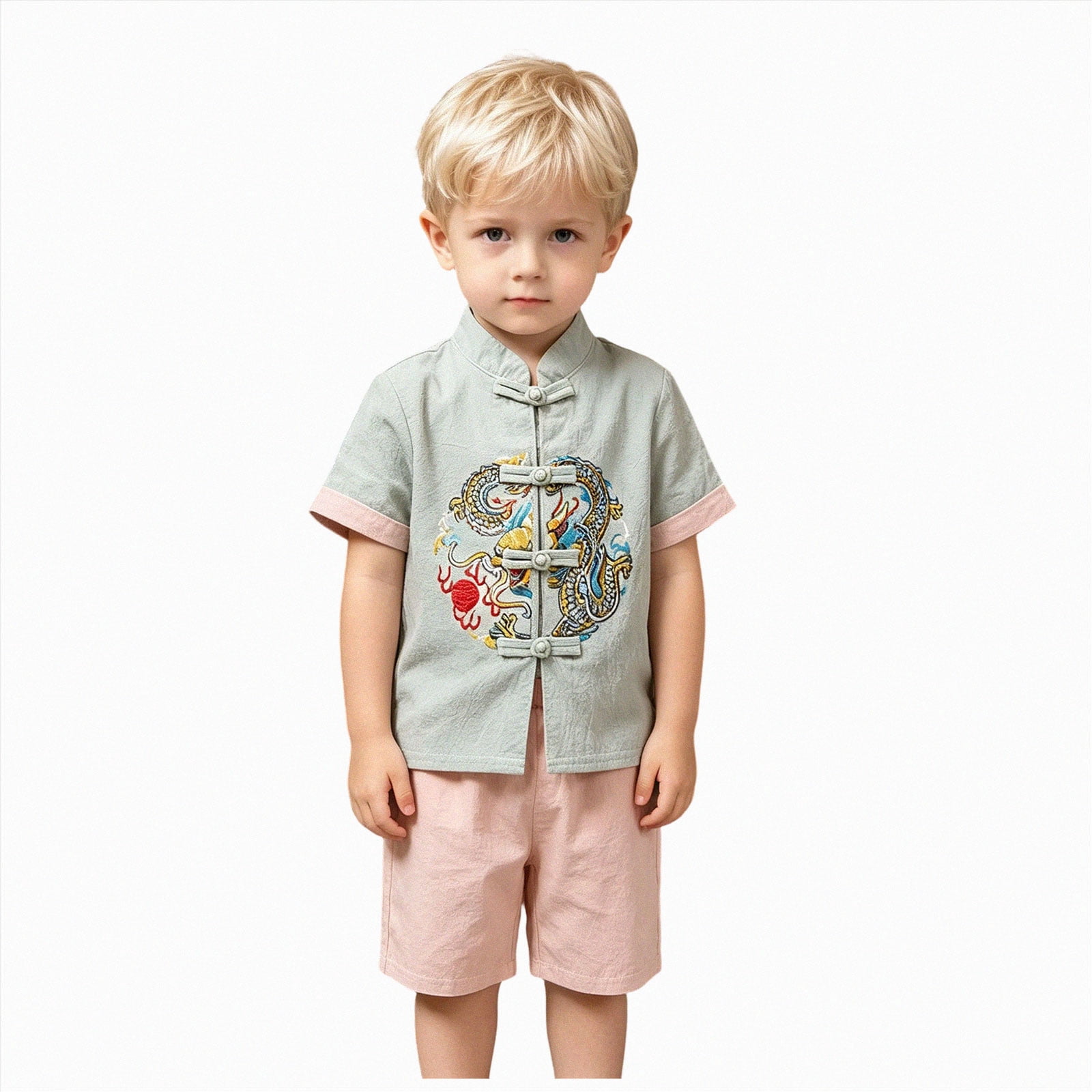 Linfrsh Toddler Boy Outfit Boys Tang Suit Jacket Chinese Traditional ...