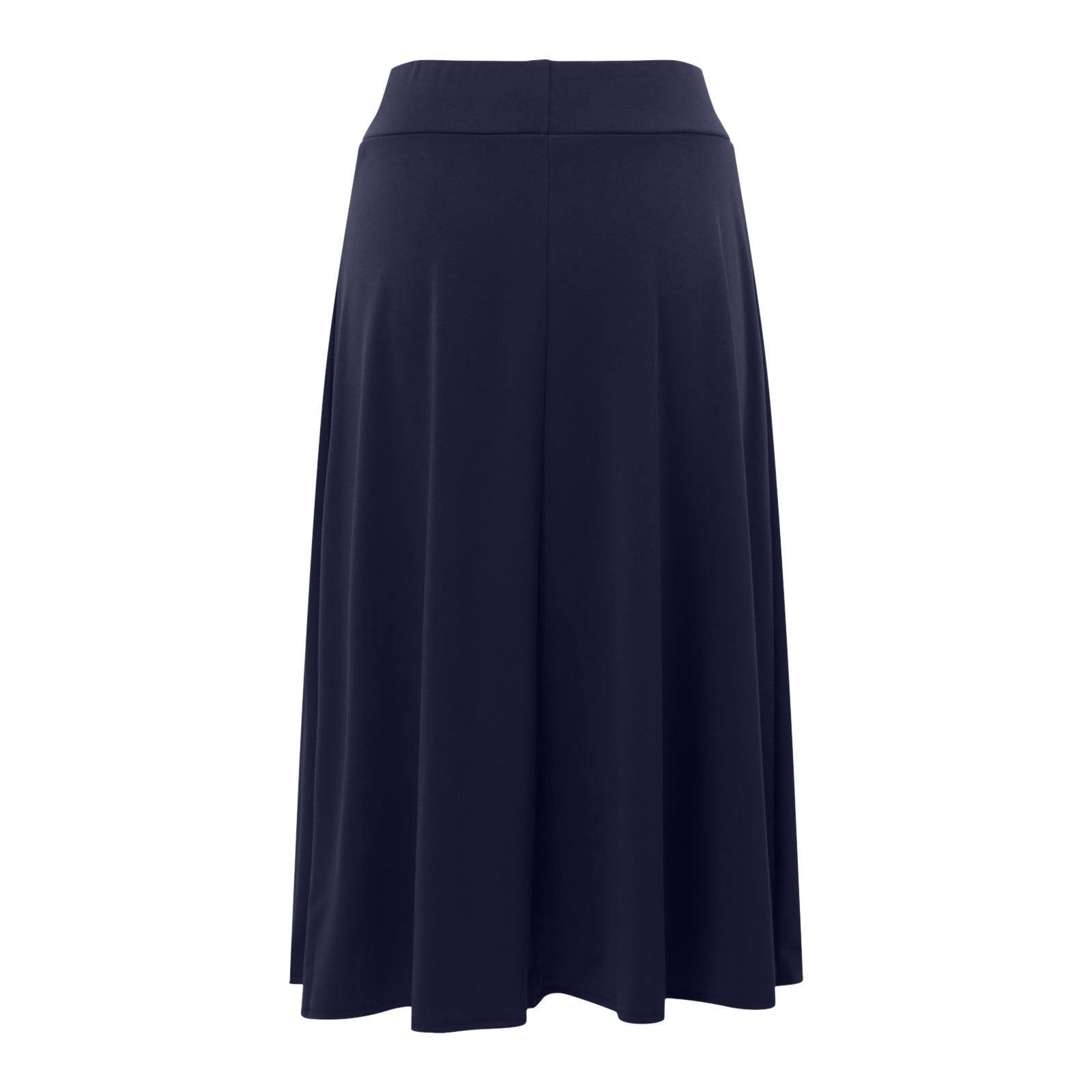 Linfrsh Women's Solid Lightweight Flare Midi Pull On Closure Skirt Plus ...