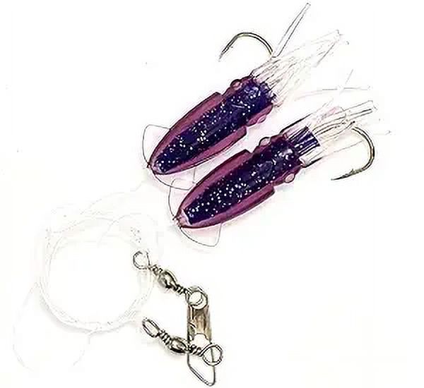 Ling Cod Squid Rigs 10 Pieces Purple/Black - Walmart.com