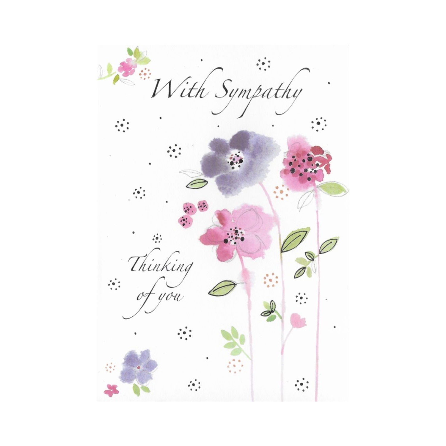Ling Design Sploshy Blooms With Sympathy Thinking Of You Greetings Card ...