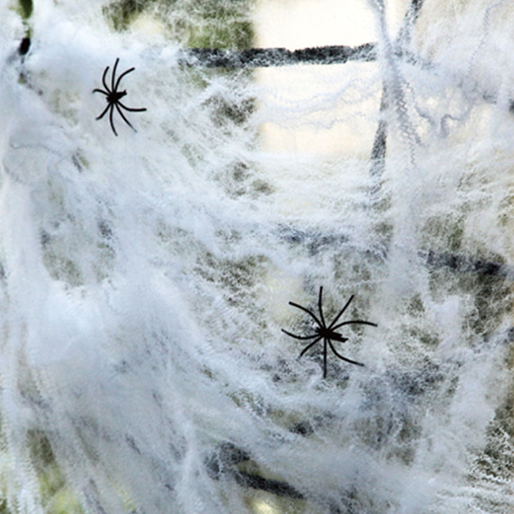 LingStar 100g Halloween Spider Web Props for Bar KTV Haunted House ...