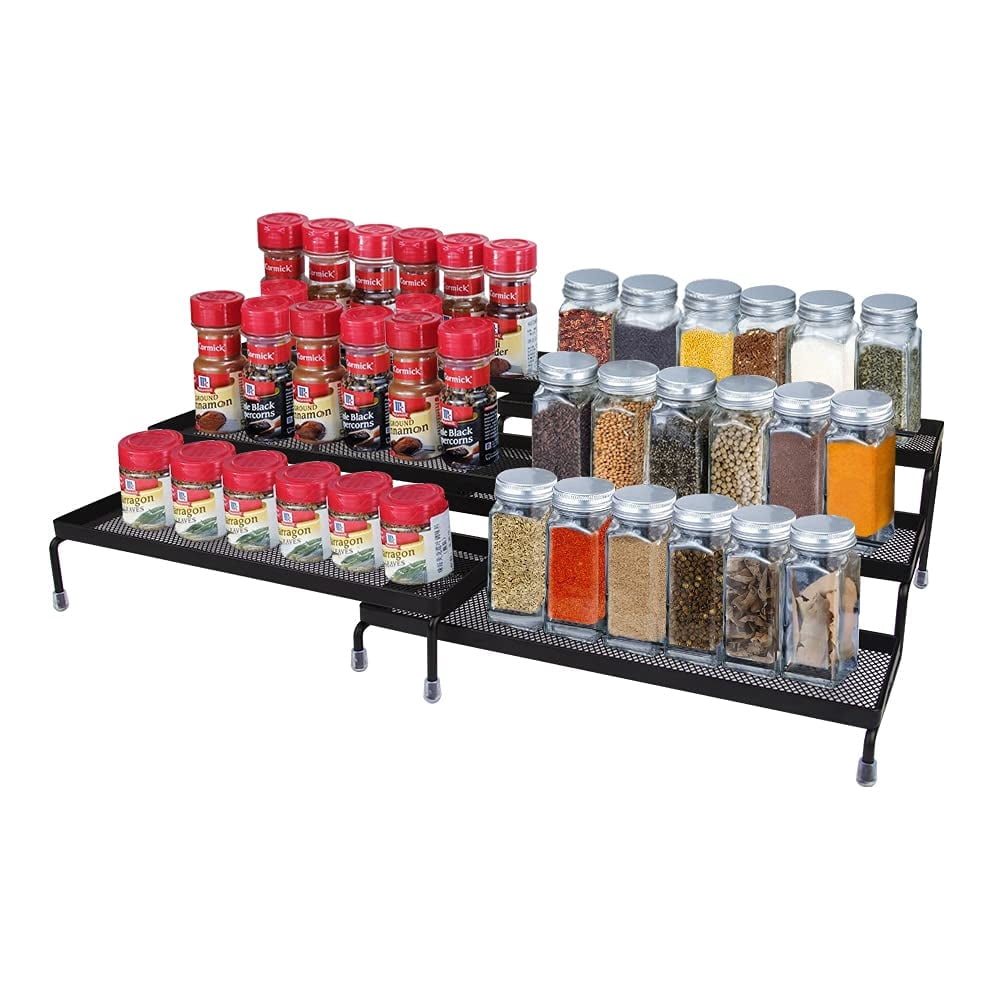 LingStar 3 Tier Spice Rack Organizer, 2 Pack Expandable High Capacity ...