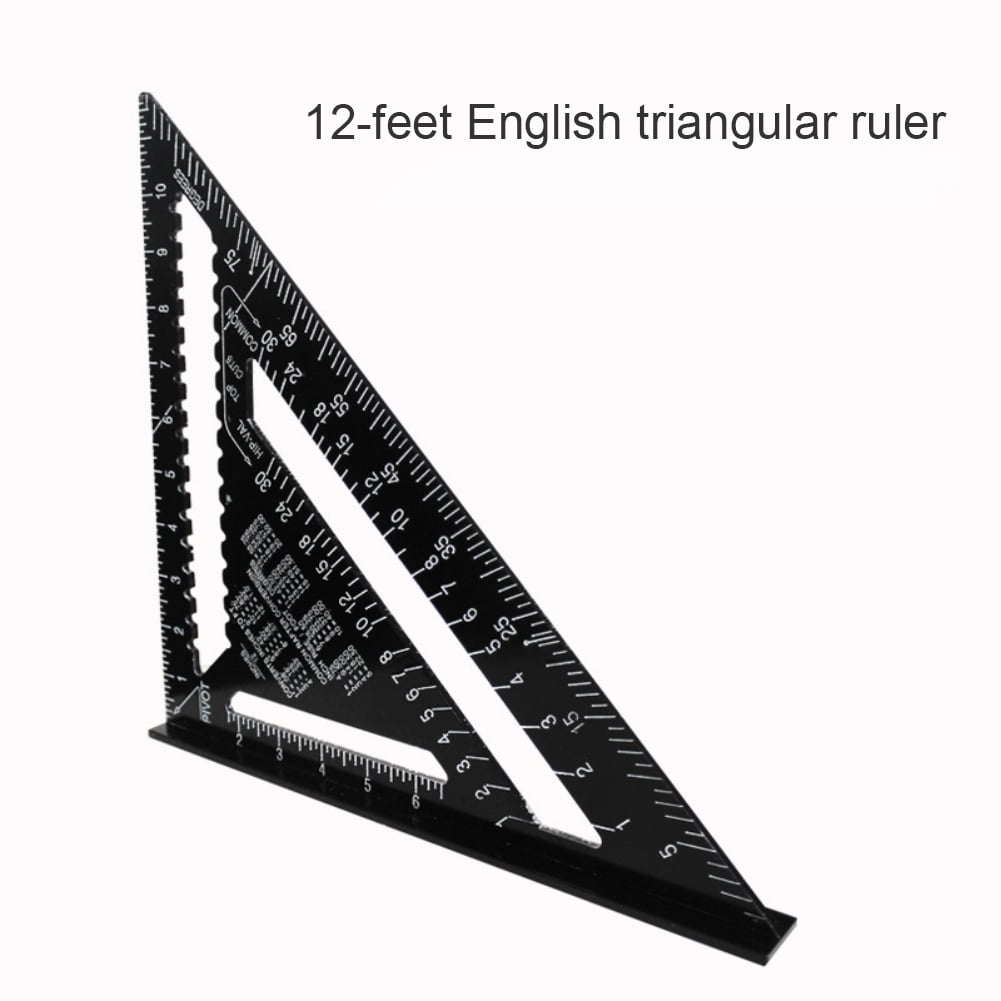 LingStar Angle Ruler 7inch/12inch Metric Aluminum Alloy Triangular ...