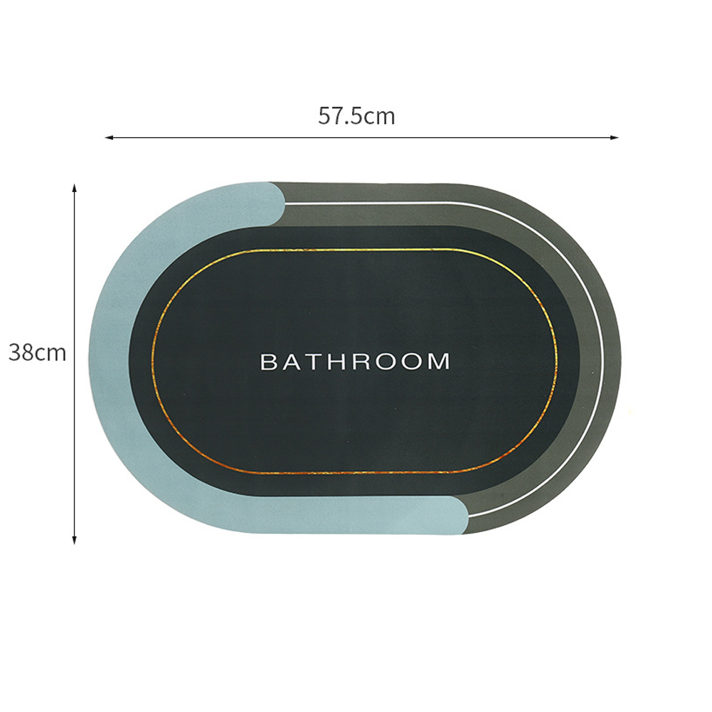 LingStar Bathroom Diatom Mud Floor MatSuper Absorbent Quick Drying Bath ...