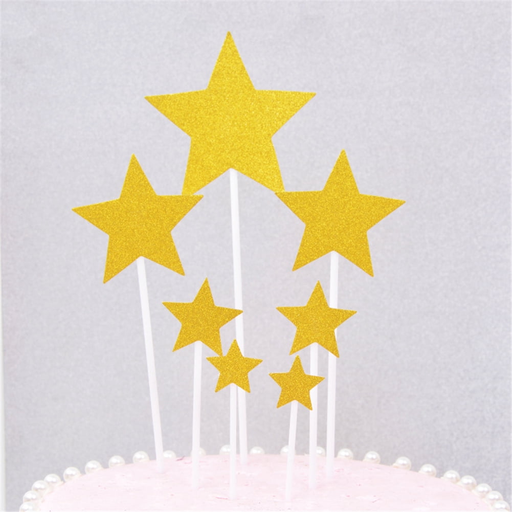 LingStar Birthday Cake Decoration Topper Five-pointed Star Love Star ...