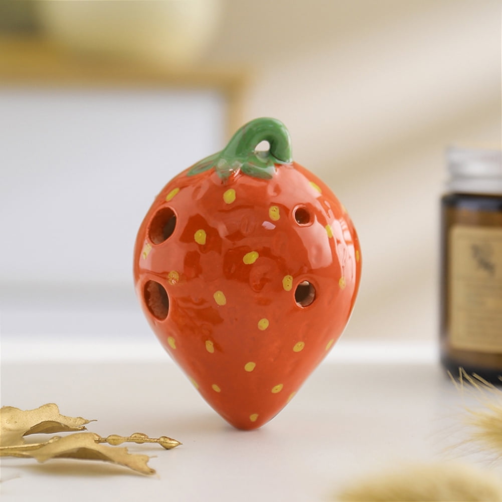 LingStar Cartoon Ocarina 6-hole Alto C-tune Shell Strawberry Shape ...