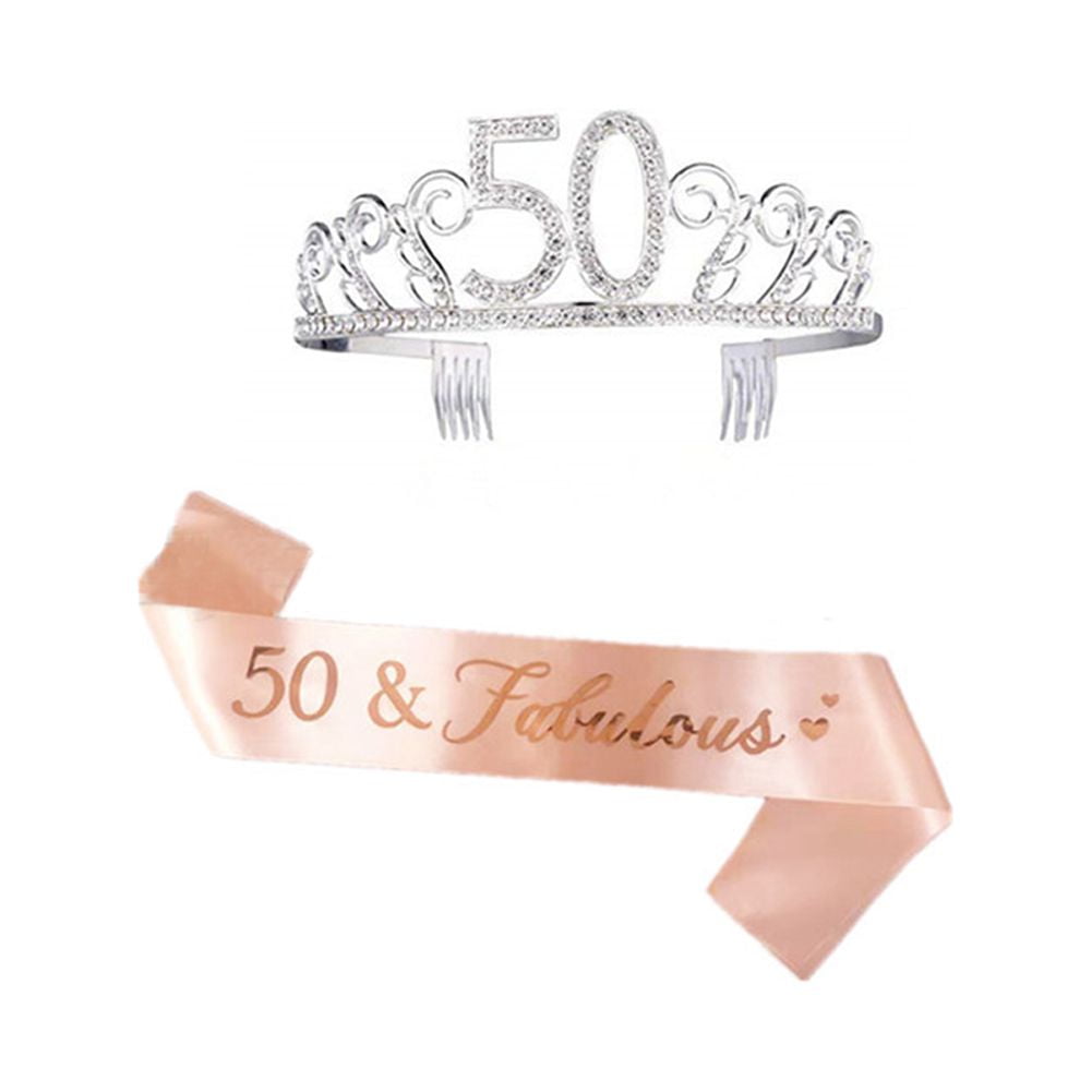 LingStar Cloth Shoulder Strap Sash Crown Set For Birthday Party Costume ...