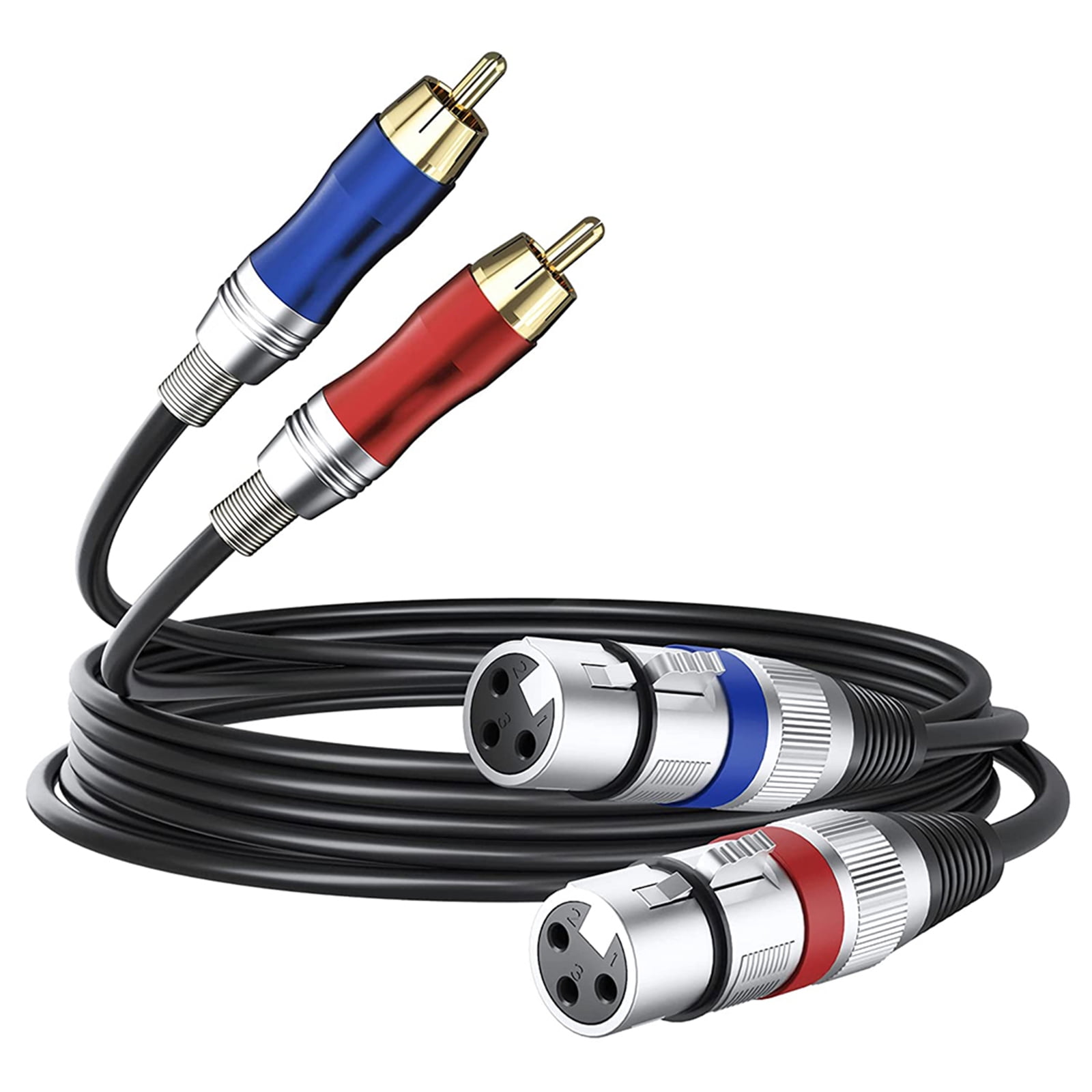 LingStar Dual Xlr 3-pin Female To Dual Rca Male Audio Cable Dual Xlr To ...
