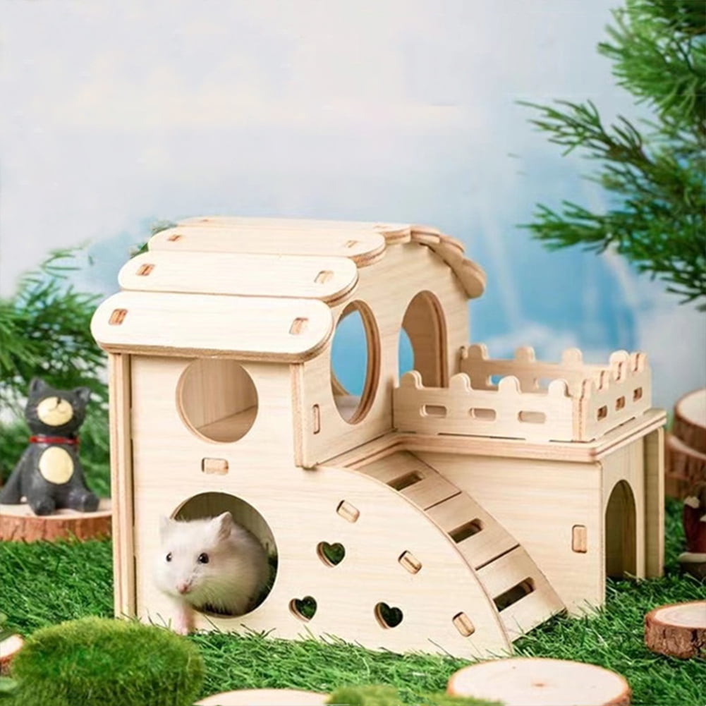 LingStar Hamster Hideout, Hamster House With Simulate Fences And ...
