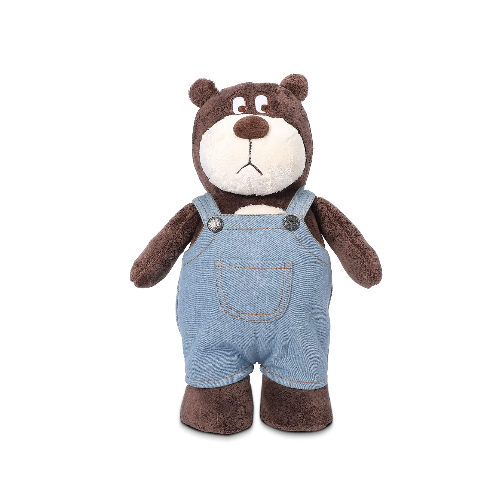 LingStar Hansbear 13.5" Dressed Cute Stuffedwith Removable Denim ...