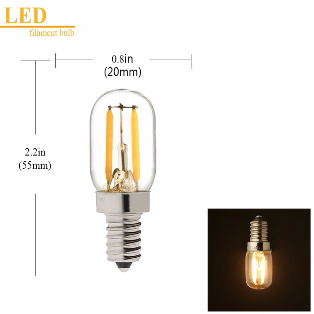 LingStar LED T20 Mini Light Bulb E14 E12 Refrigerator Bulb Retro ...