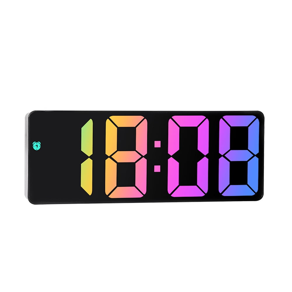 LingStar RGB Digital Alarm Clock,6.3 inch HD Display with Colorful ...