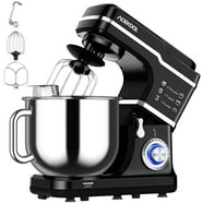 FOHERE 5.8 Qt Stand Mixer, 6 Speed, Stainless Steel, Electric Kitchen ...