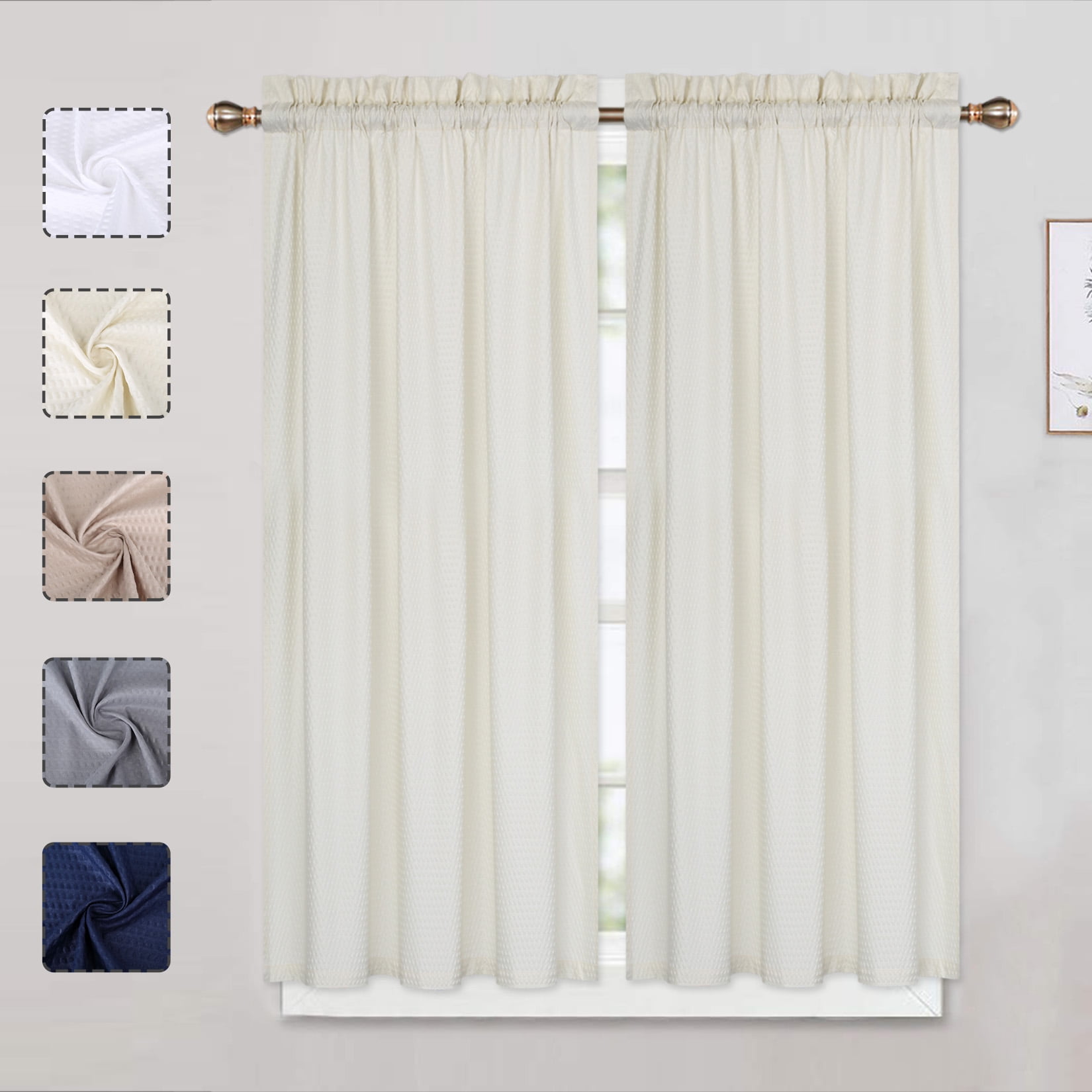 LingStar milk white 30"x45" 2pcs Embossed Textured Soft Microfiber ...