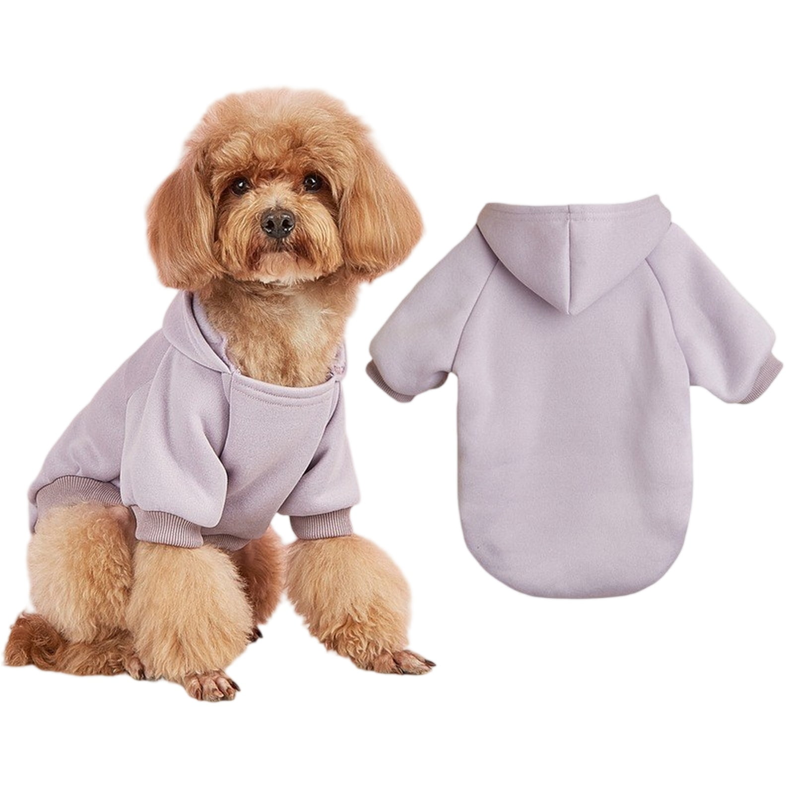 LingVibe Hooded Dog Sweatshirt Blouse, Winter Warm Pullover with Hood ...