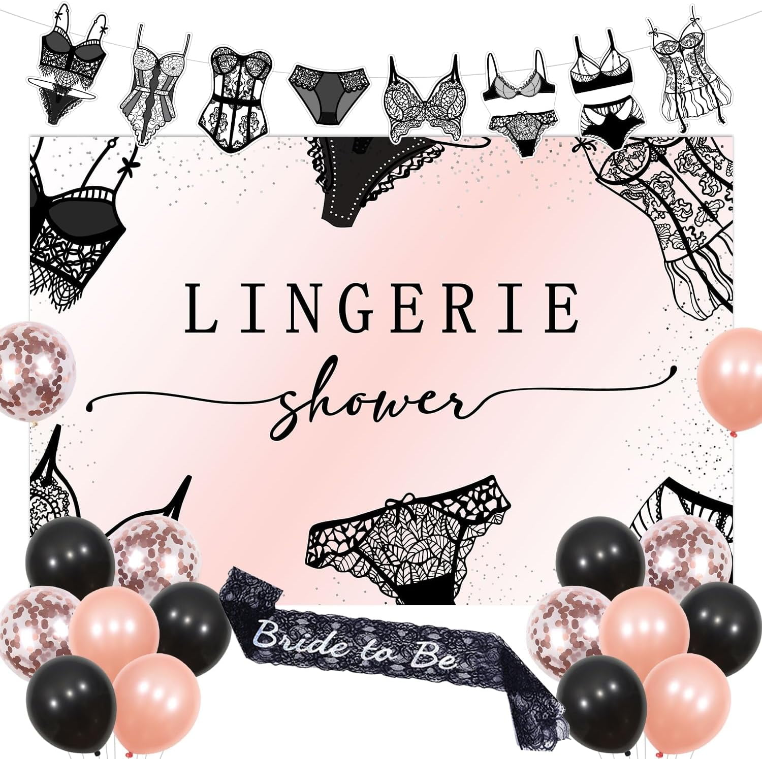 Lingerie Bachelorette Party Decorations Lingerie Shower Bachelorette ...