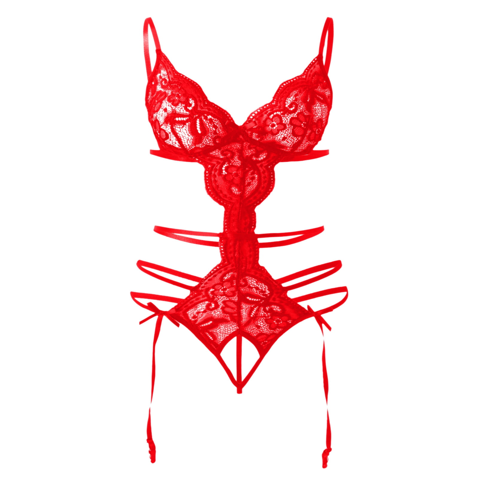 Lingerie For Women 1 Pc Leather Teddy Bodysuit Lingerie Cutout Off