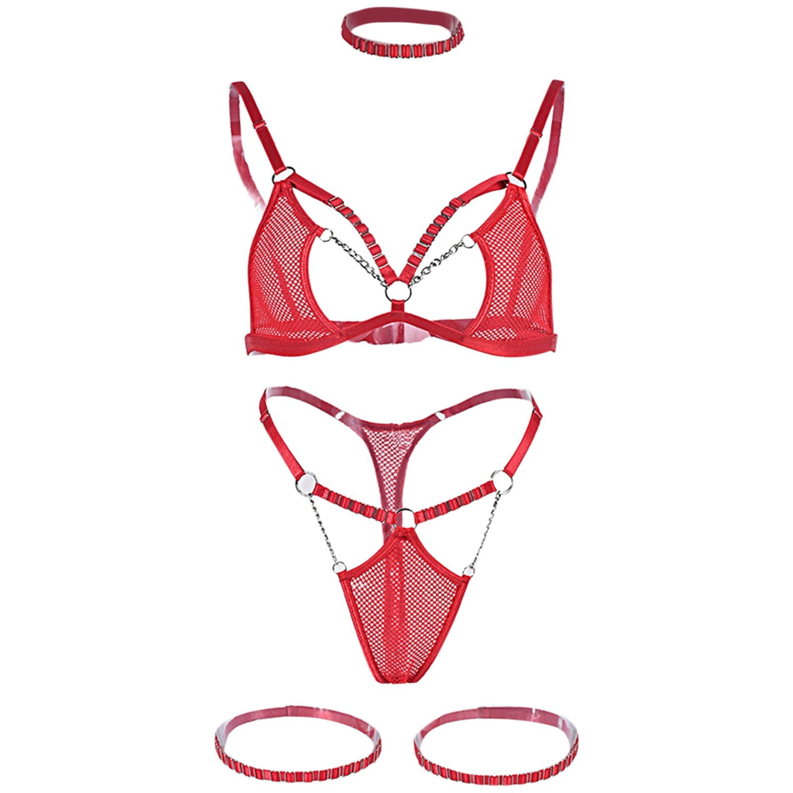 Lingerie Sets For Women Sexy Push Up Wire Free Briefs Thong Bikini