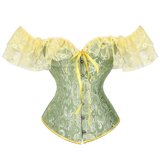 Lingerie for Women Bodysculpting Bustier Corset with Garters Overbust ...