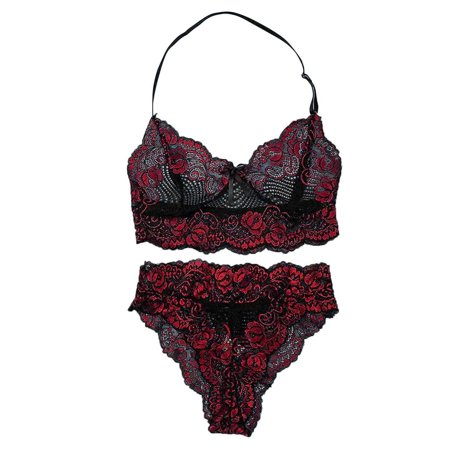 Lingerie For Women Women Sexy Sheer Floral Lace Pajamas Lingerie Set
