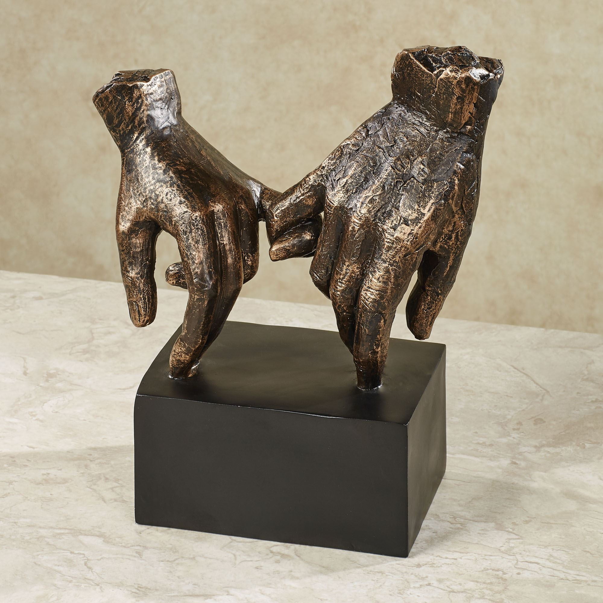 Lingering Hold Hands Table Sculpture Bronze - Walmart.com