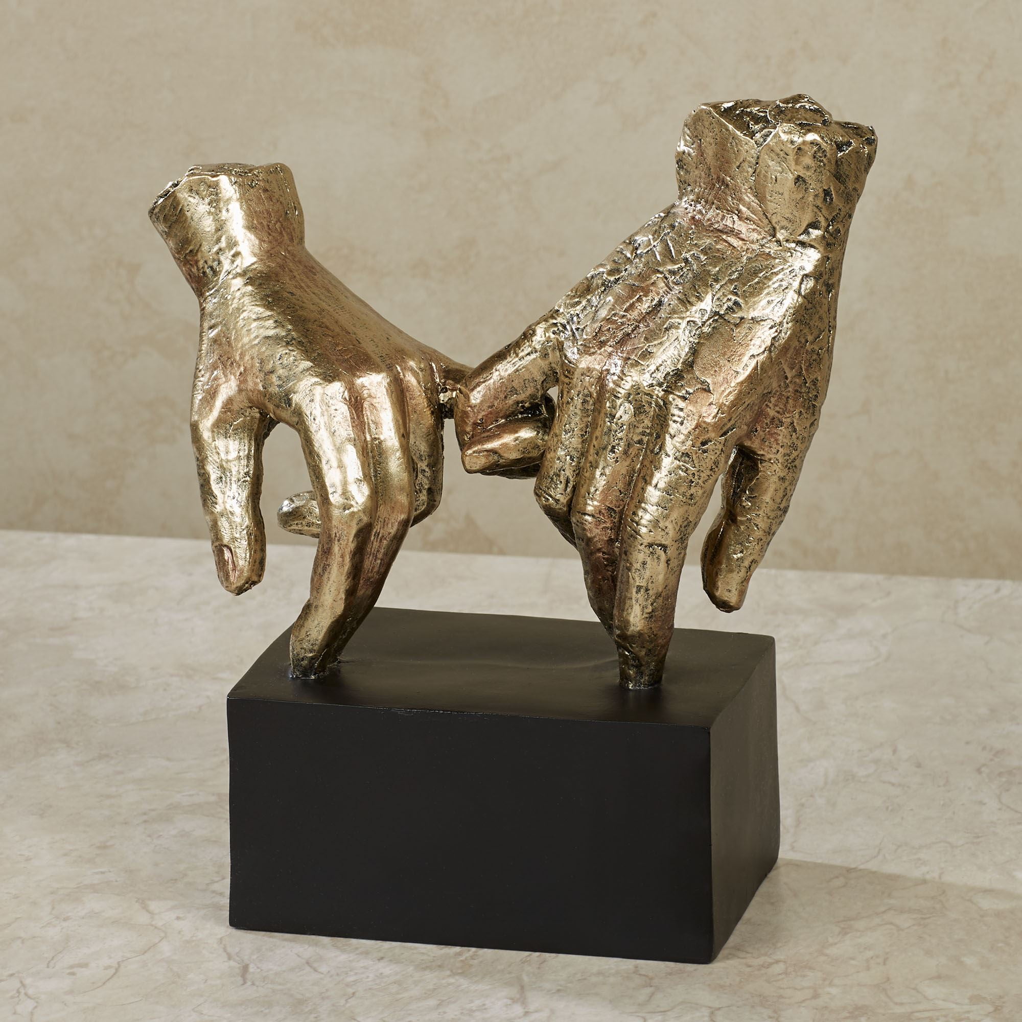 Lingering Hold Hands Table Sculpture Gold - Walmart.com