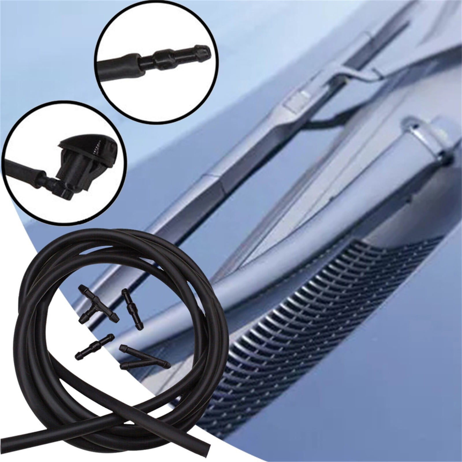 Lingouzi 5-piece windshield hose, wiper nozzle, mist washer hose with ...