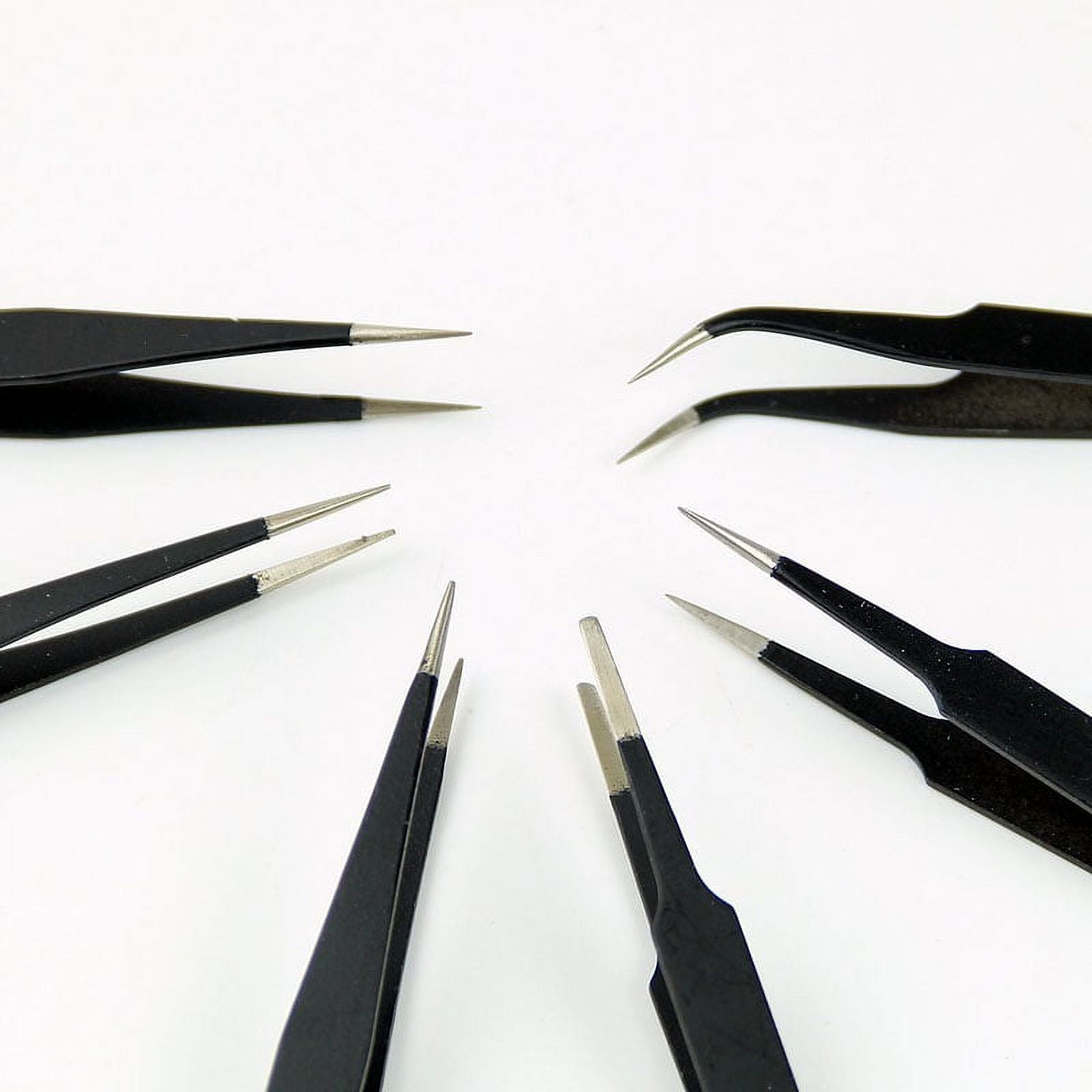 Lingouzi 6pcs BGA Precision Tweezer Set Antistatic Tweezers Stainless ...