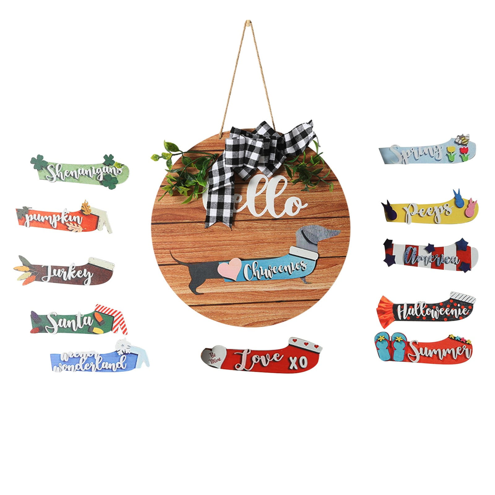 Lingouzi DIY Interchangeable Welcome Sign, Interchangeable Dog Clothes ...