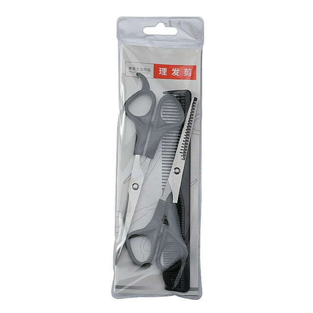 Lingouzi Hair Cutting Scissors Kit with Shampoo Brush, Ergonomic Design ...