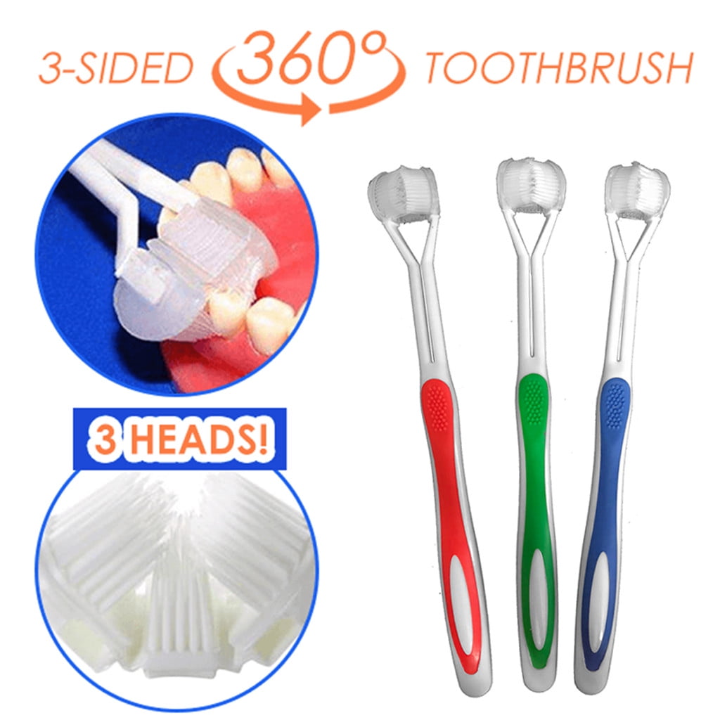 Lingouzi Special Needs 3 Sided Toothbrush 360 Surround Toothbrush ...