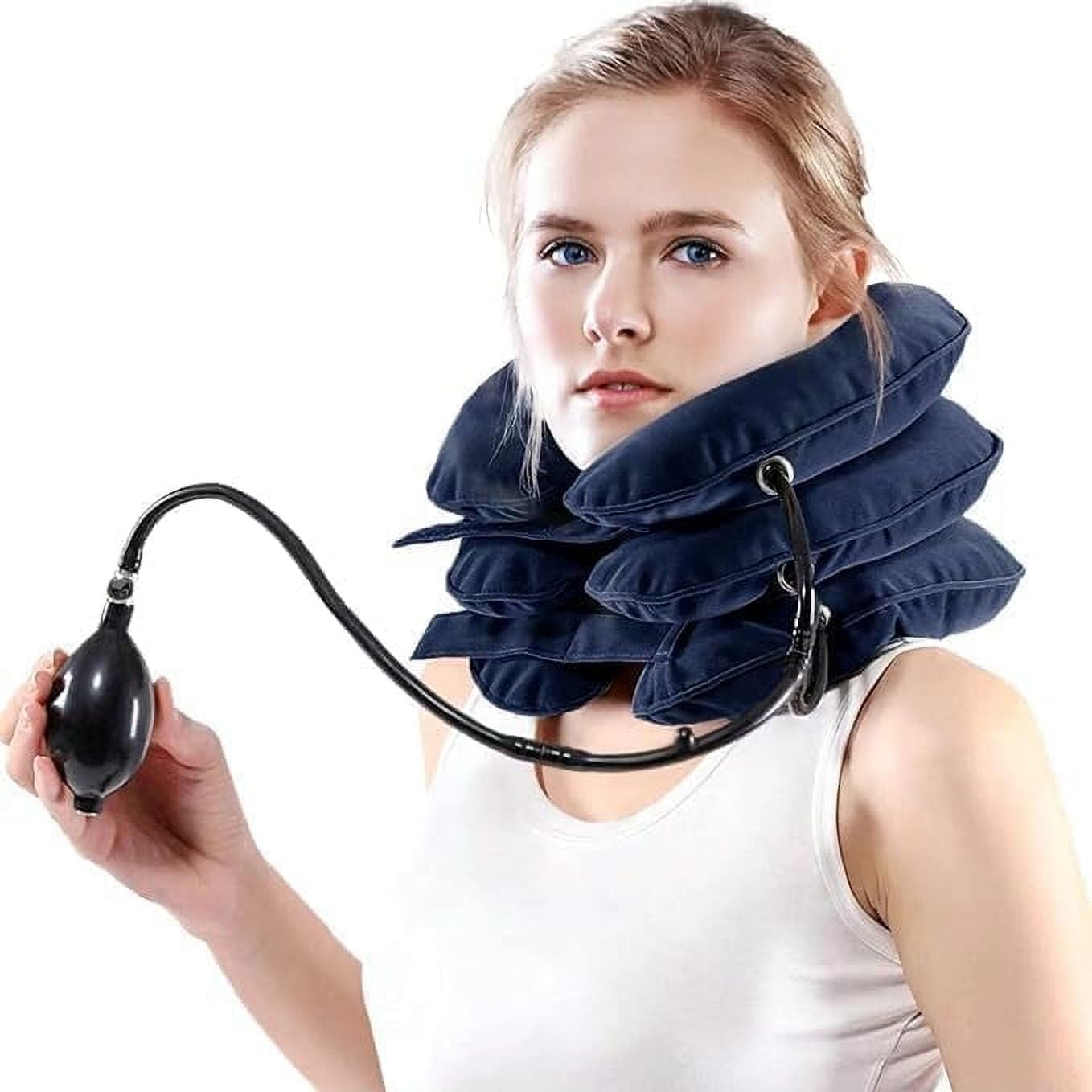 Lingsheng Cervical Neck Traction Device,Neck Brace for Neck Pain Relief ...