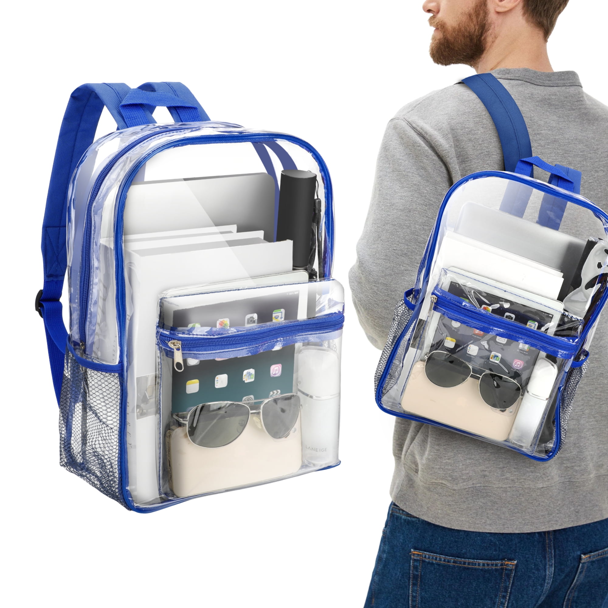 Lingsida Clear Backpack, Heavy Duty PVC Transparent Backpack with ...