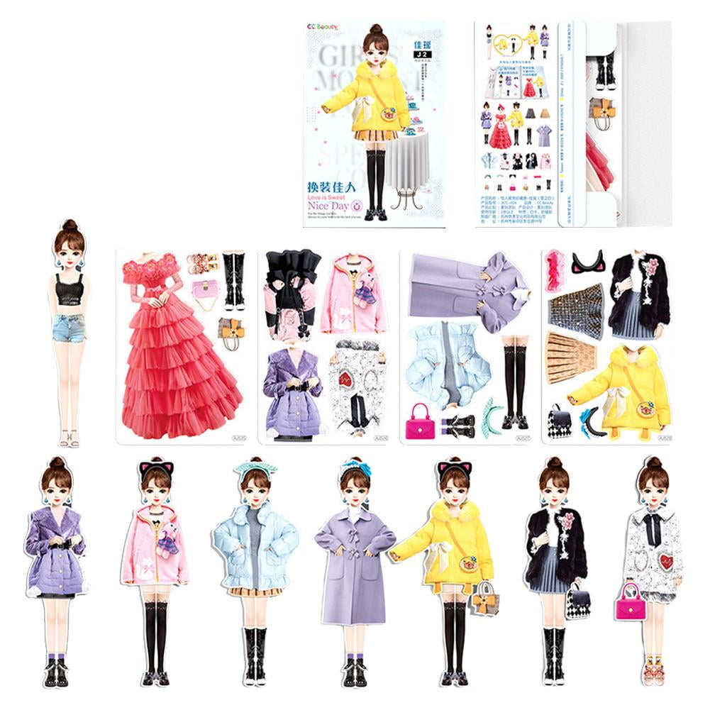 Lingsun Magnetic Paper Dolls Dr Up For Girls Pretend Play Toy Playset ...