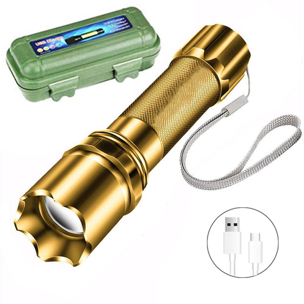 Lingsun Rechargeable Tactical Flashlight High Lumen Super Bright Mini ...