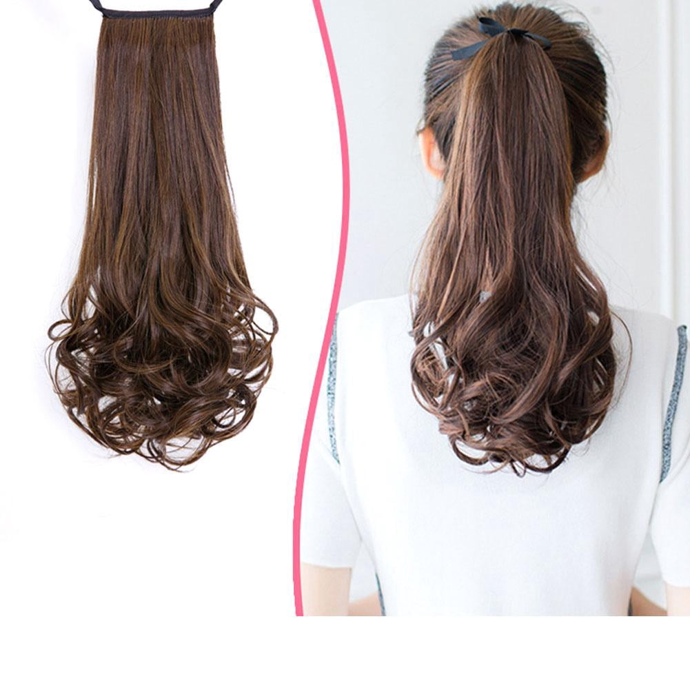 Lingsun Women Ponytail Pony Wigs Fake Ponytail Large Wave Medium Wig A3 ...