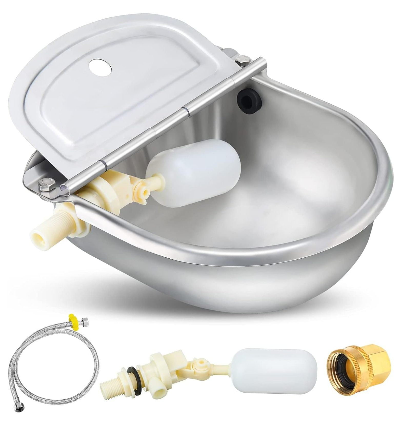 Lingtoolator c Water Feeder Trough Bowl with 1 Pipe Hose, with 2 Float ...