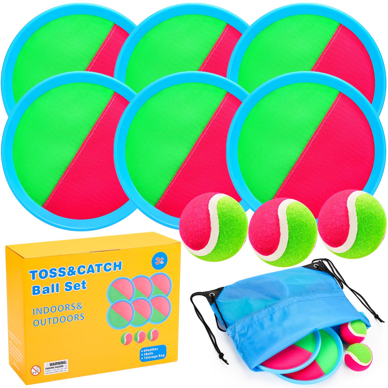 LingtyCo Toss and Catch Ball Set, Toss and Catch Paddle Game, Catch ...