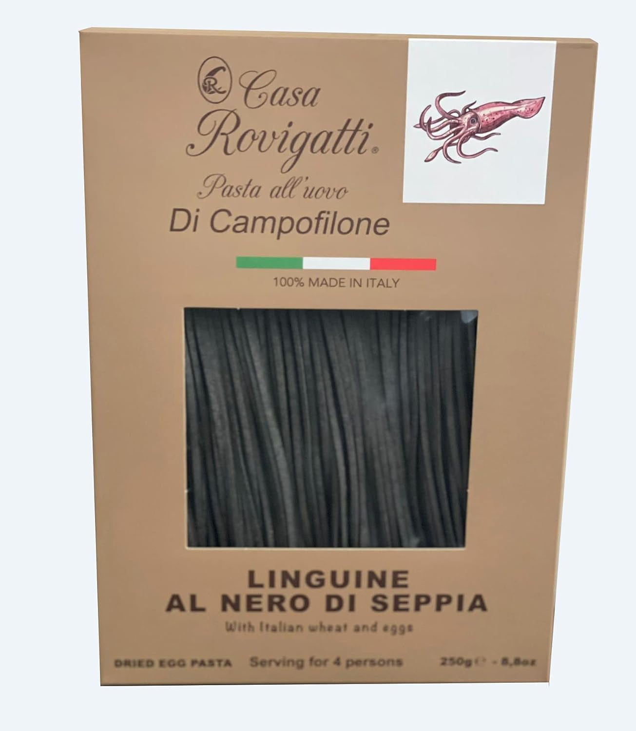 Linguine with of Squid (Pack of 4) - Italian Linguine Al Nero Di Seppia ...