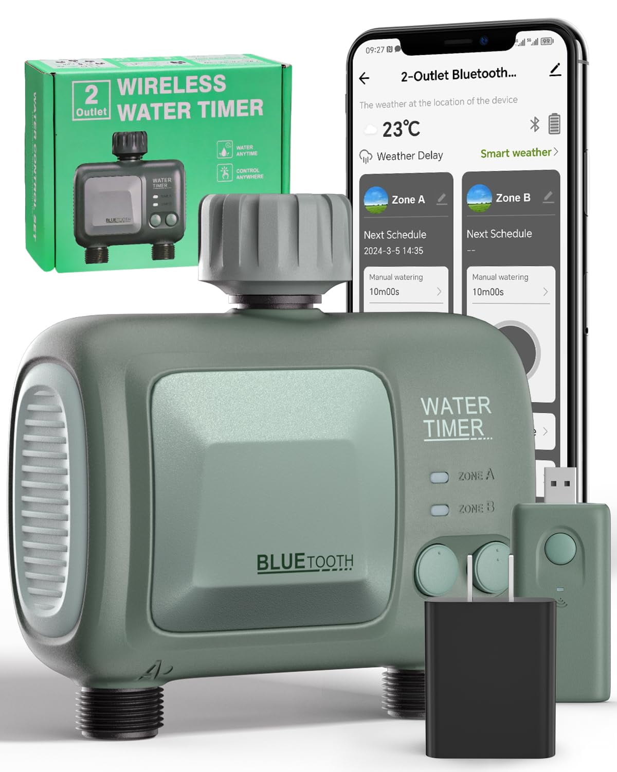 Lingusta WiFi Water Timer for Garden Hose,Sprinkler Timer with Dual ...