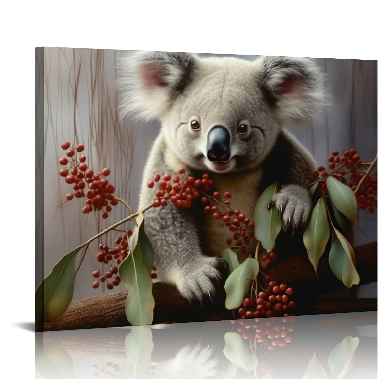Lingy A Little Koala On The Branch, Australian Koala Wall Art, Koala ...