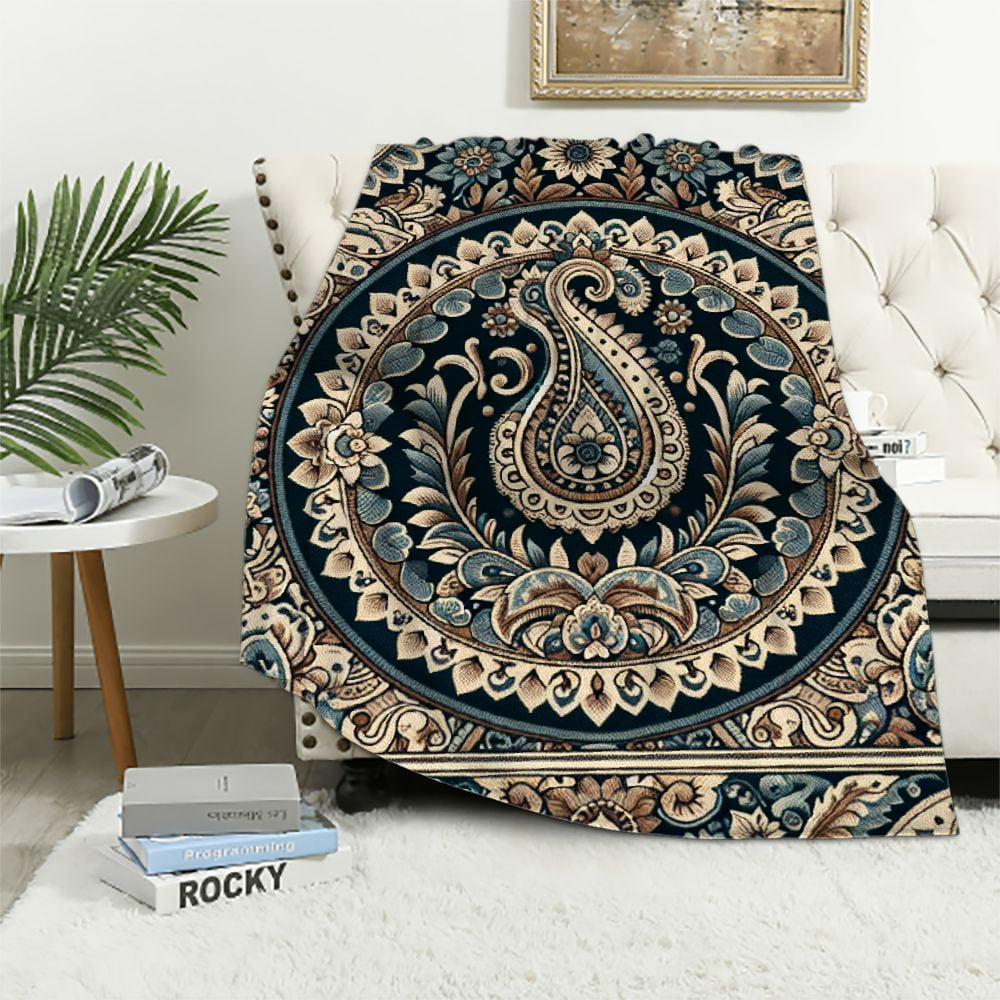 Lingy Boho Throw Blanket, Chenille Jacquard Tassels Throw Blankets for ...