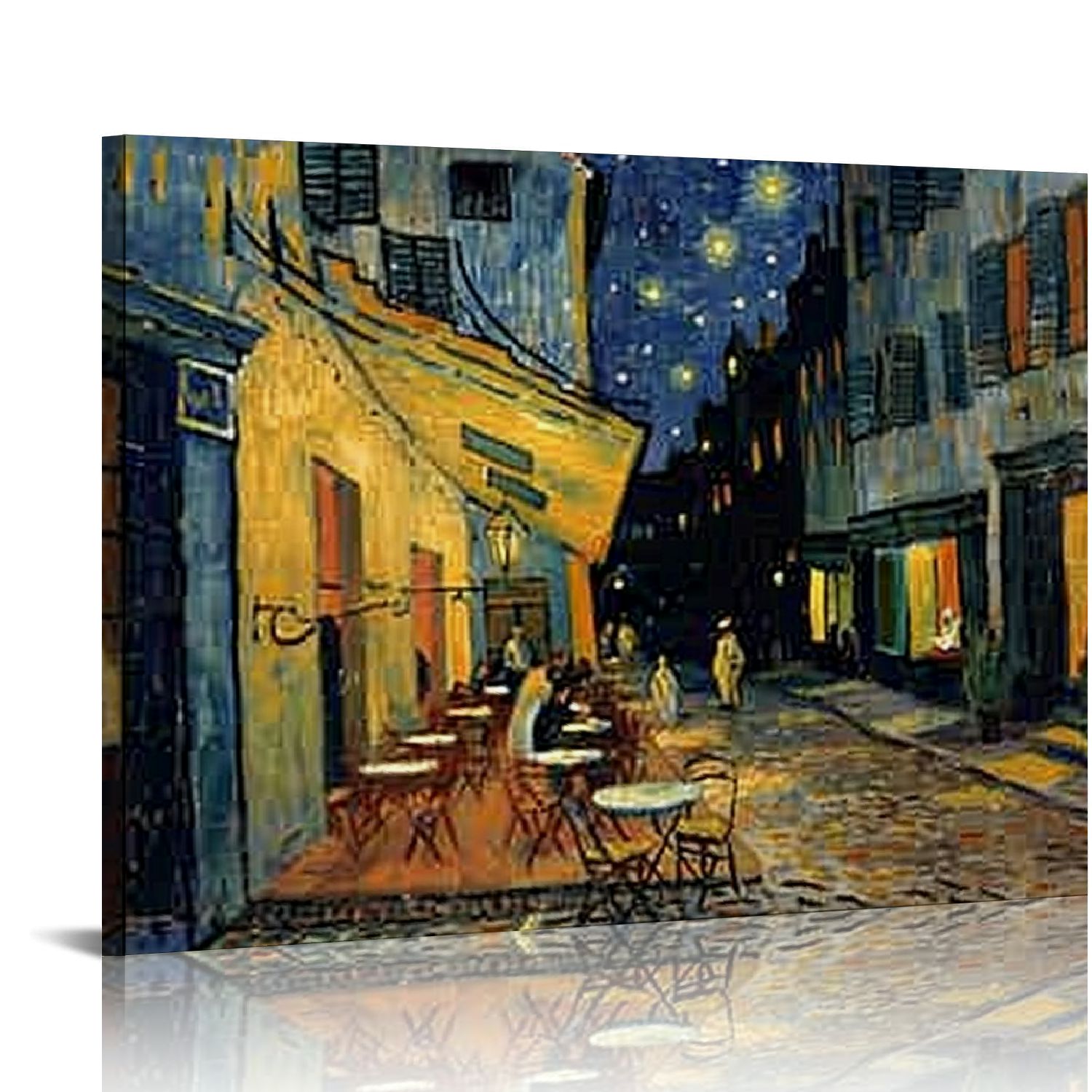 Lingy Cafe Terrace at Night Poster Print by Vincent Van Gogh - Walmart.com
