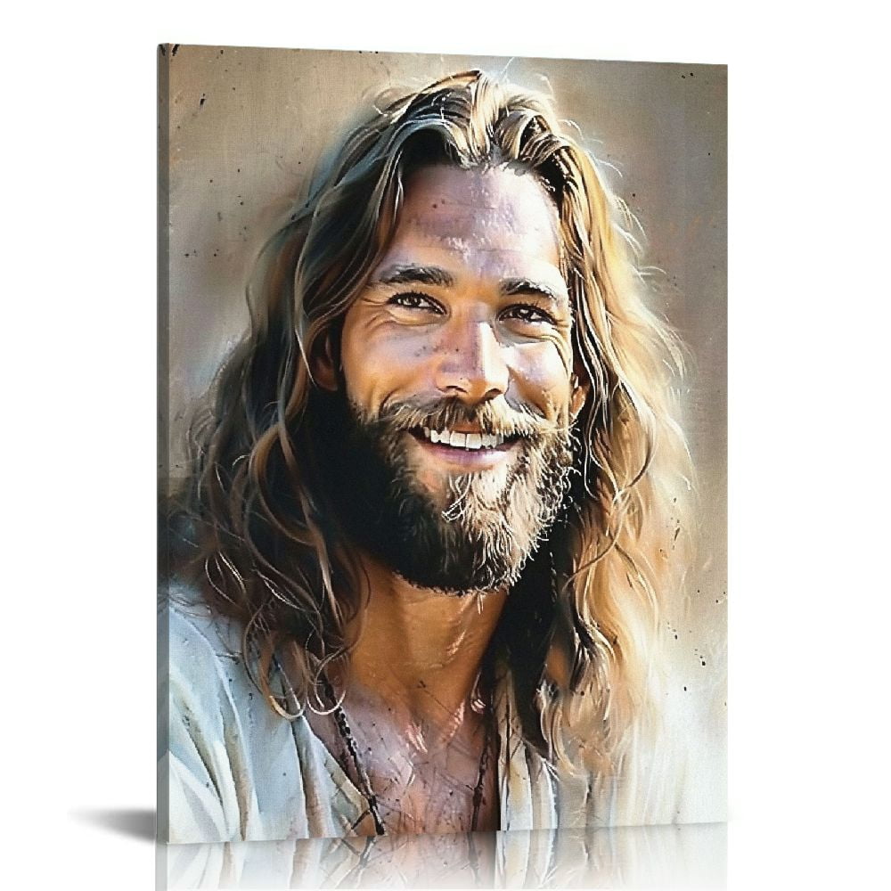 Lingy Christ Print Christ Wall Decor Smiles Jesus Wall Deocr Christian ...