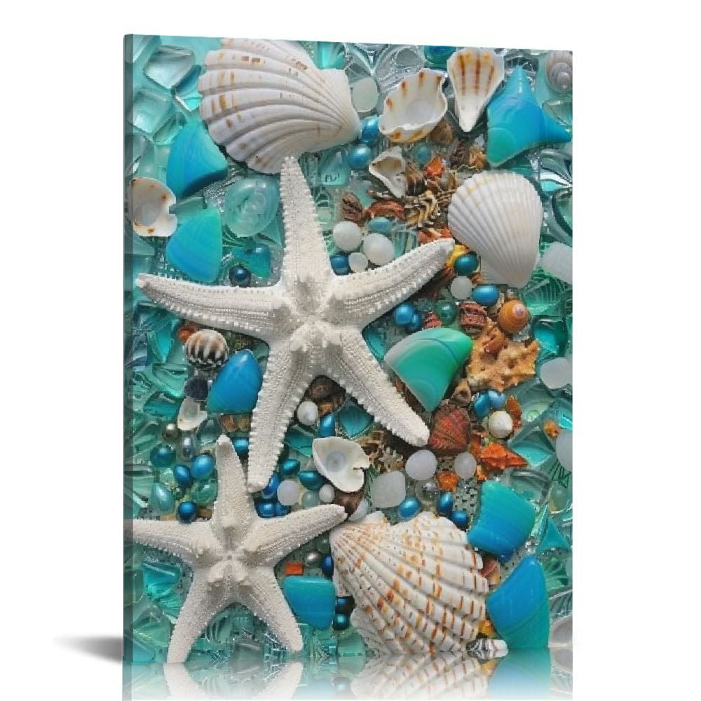 Lingy Coastal Farmhouse Canvas Print Wall Decor Ideas Sea Artwork for ...