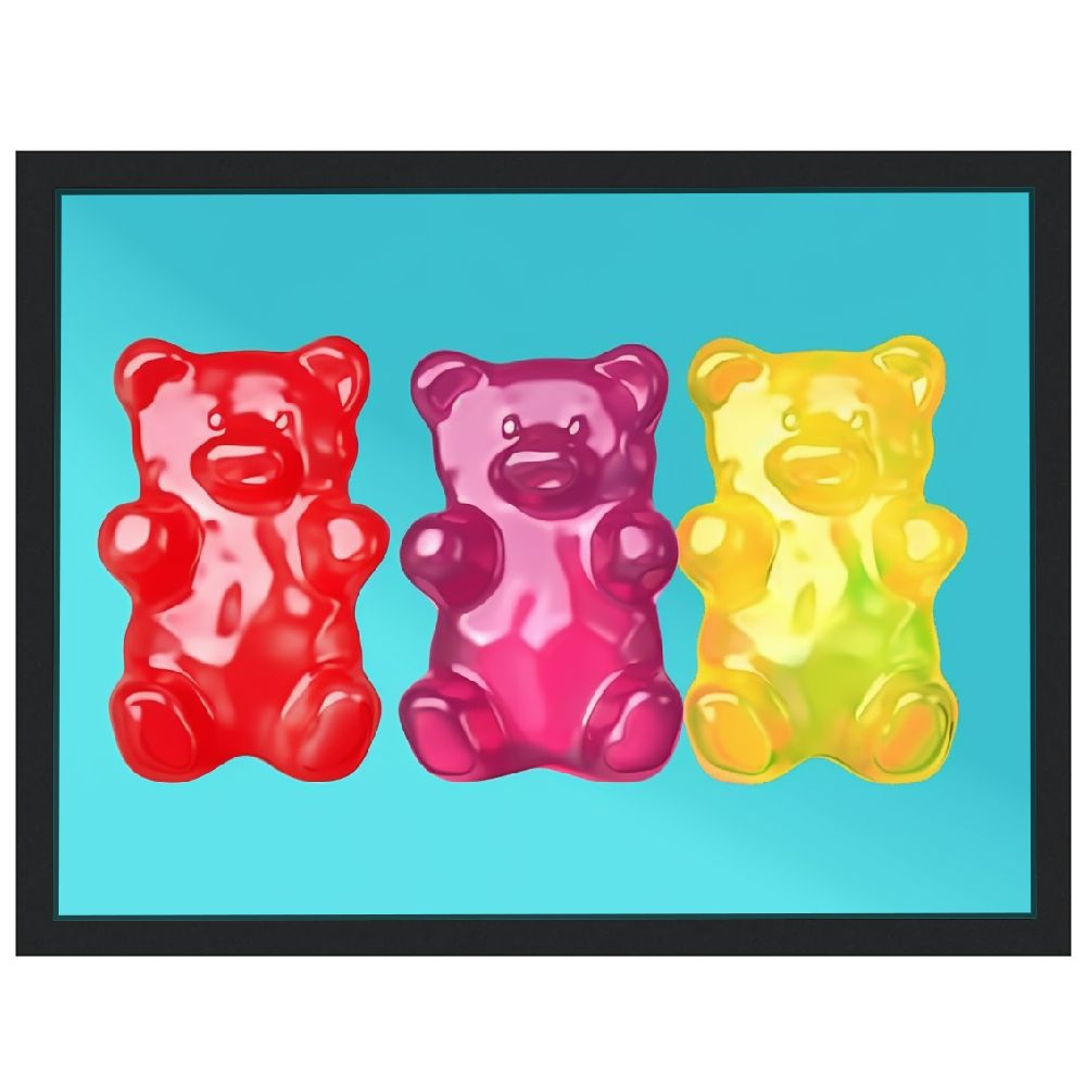 Lingy Cute Gummy Bear Candies Wood Wall Art, Design 16x12in - Walmart.com