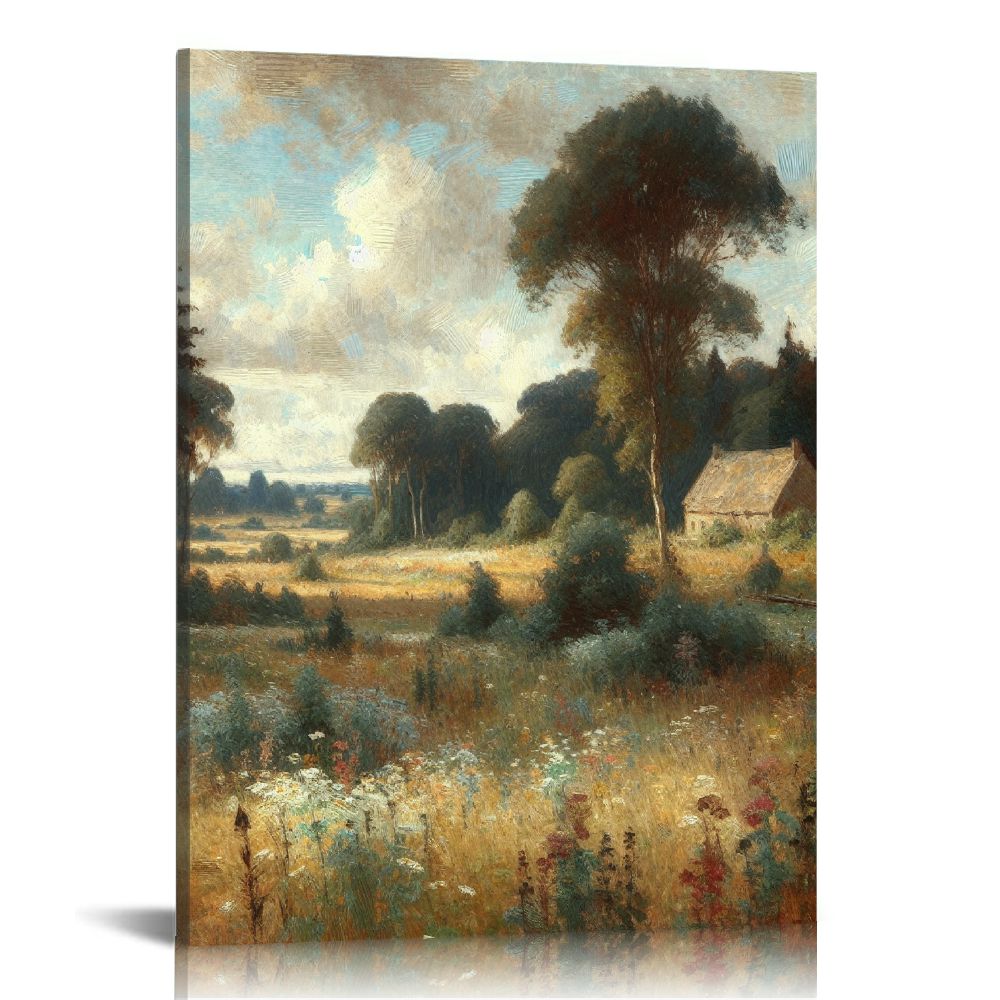 Lingy Framed Canvas Wall Art Decor, Rustic Landscape Canvas Prints ...