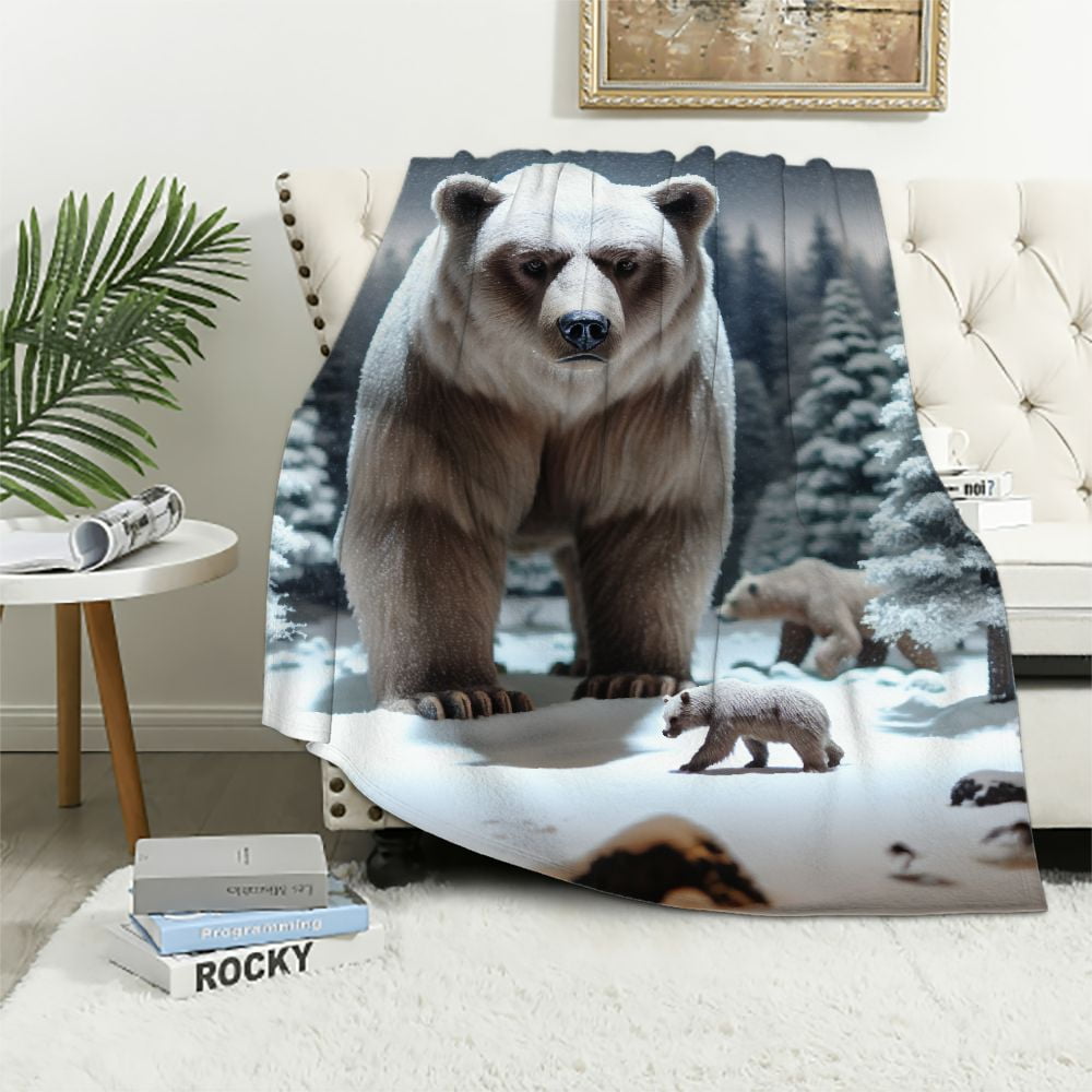 Lingy Fuzzy Sherpa Throw Blanket - Soft Poly Reversible Plush Blankets ...
