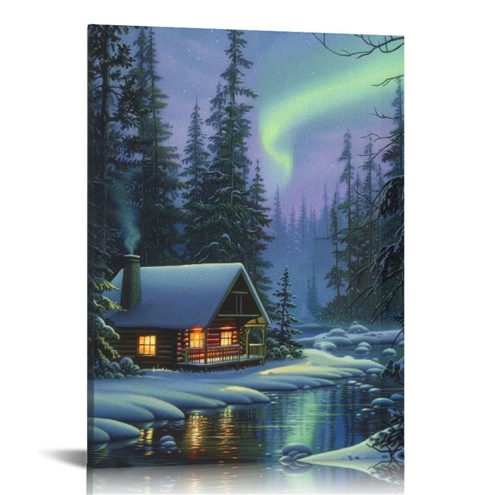 Lingy Lake Landscape Picture - Snow And Aurora On The Lake Pictures ...